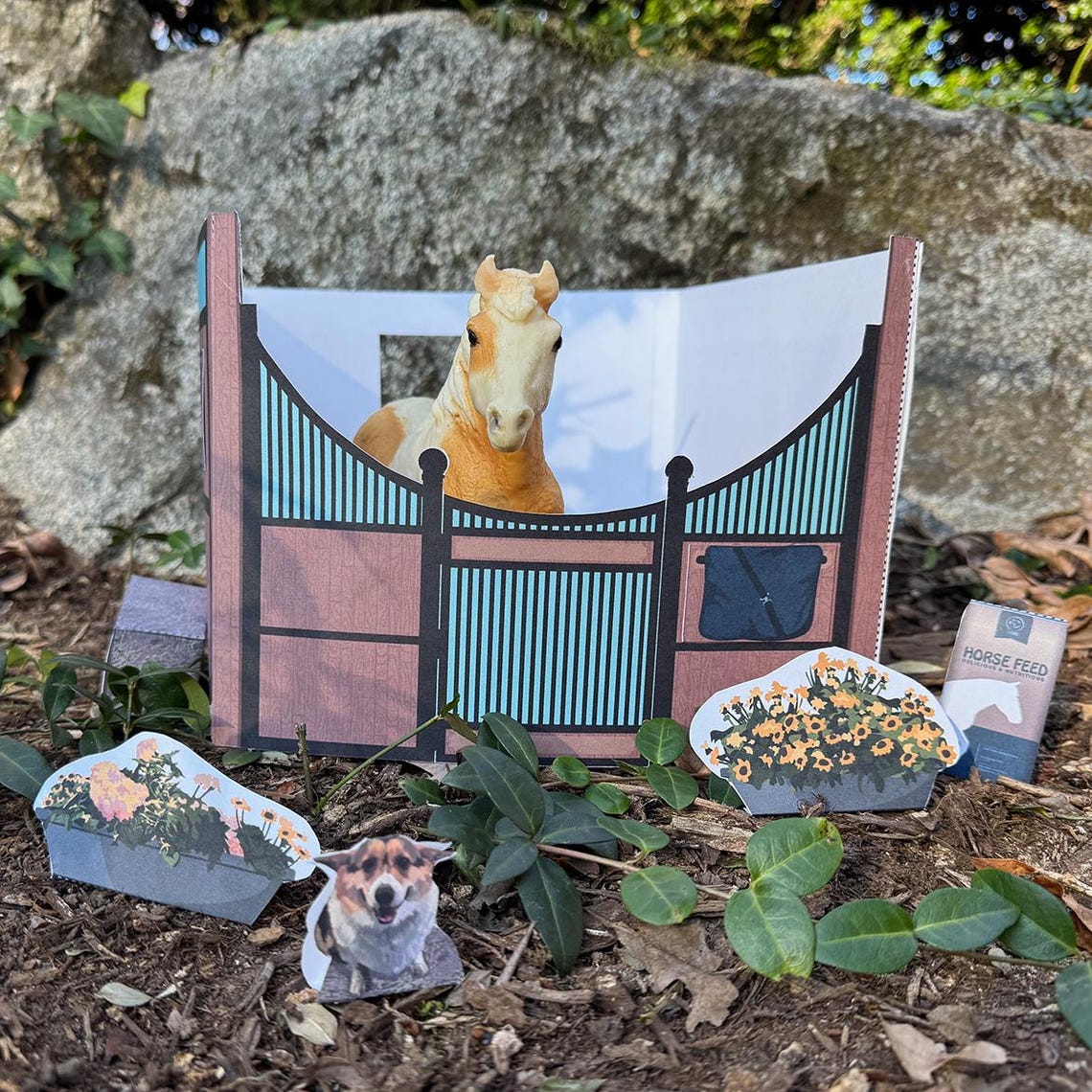 Build a Paper Horse Stall Craft - Etsy