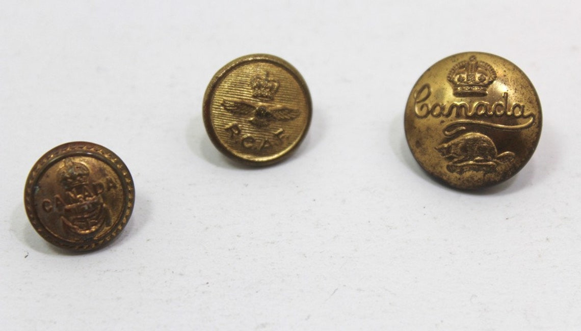 6 Vintage and Rare WW2 and RCAF Military Buttons - Etsy