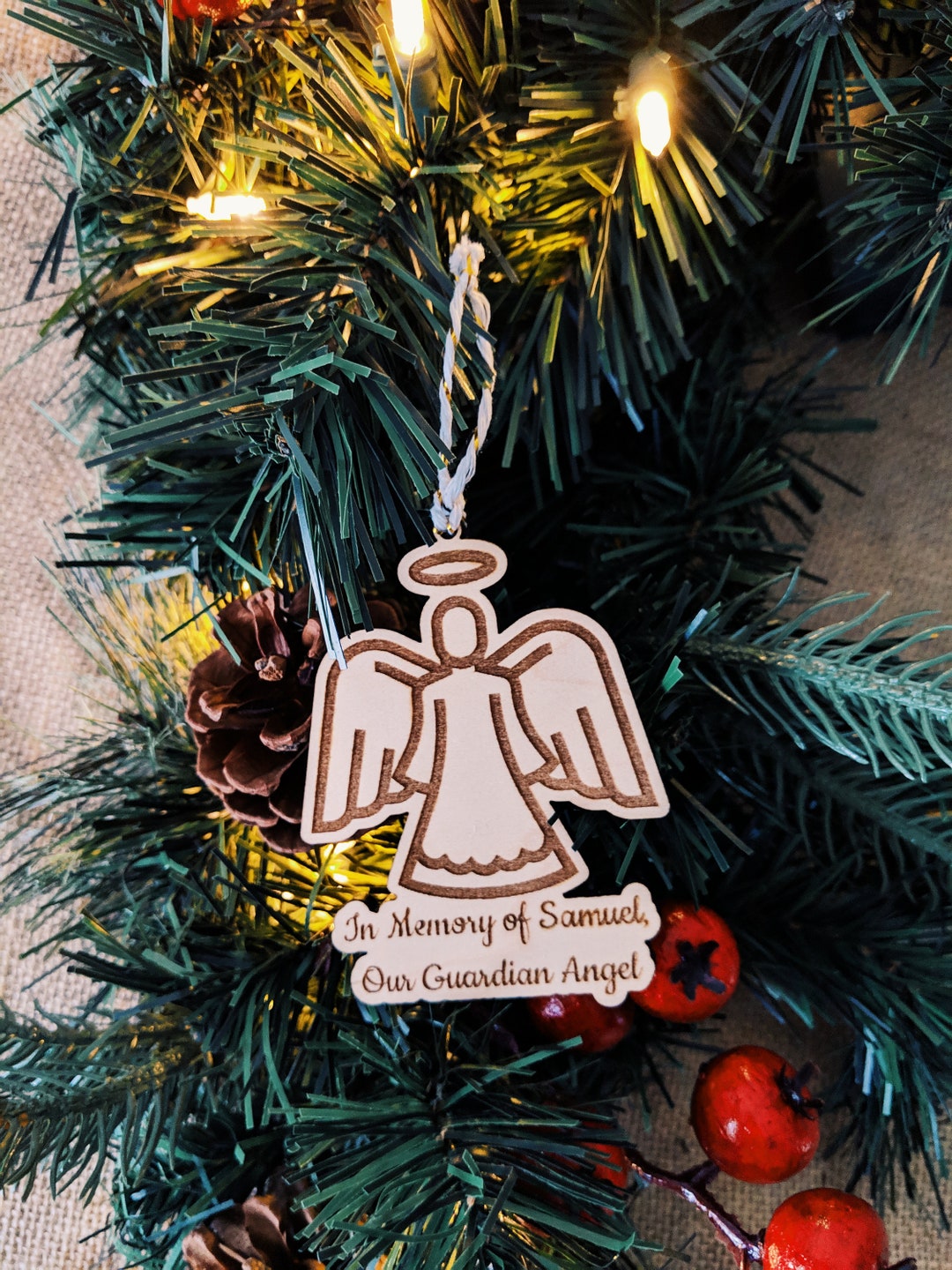 In Loving Memory Angel Christmas Ornament, in Memory Of, Customize - Etsy