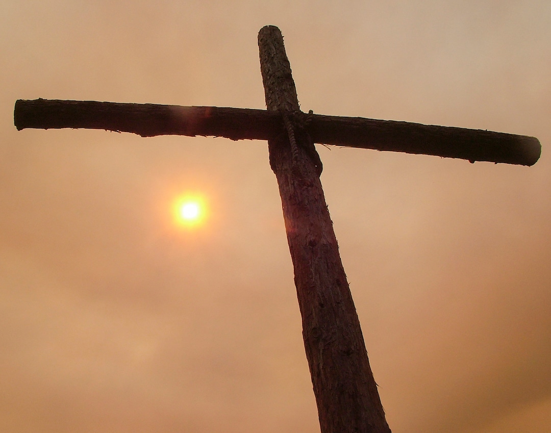 Old Rugged Cross, God Jesus Faith Christian Wall Art, Scenic Landscape ...