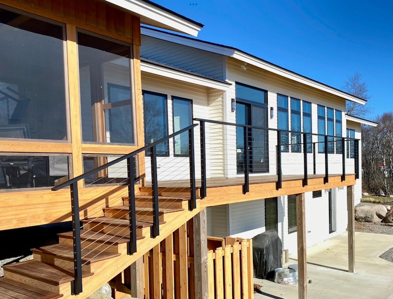 Cable Rail Fascia Side Mounted Deck Posts - Etsy