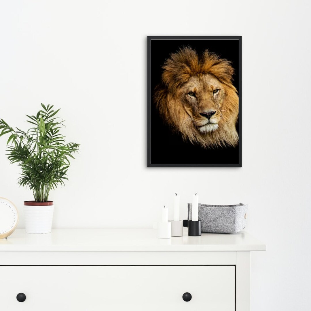 Safari Theme MAJESTIC Animal LION Face Wall ART Digital Download for ...