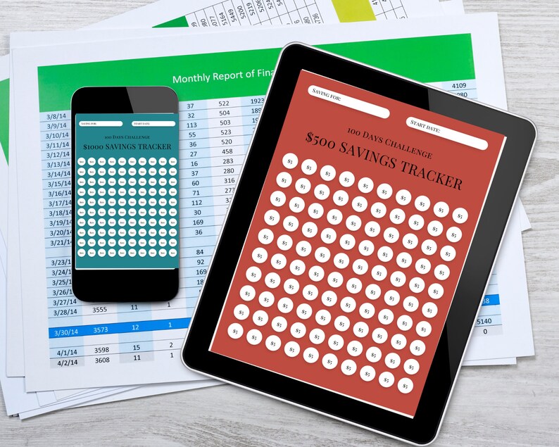 Digital Download Minimalist Saving TRACKER PLANNER and Fill Able PDF ...