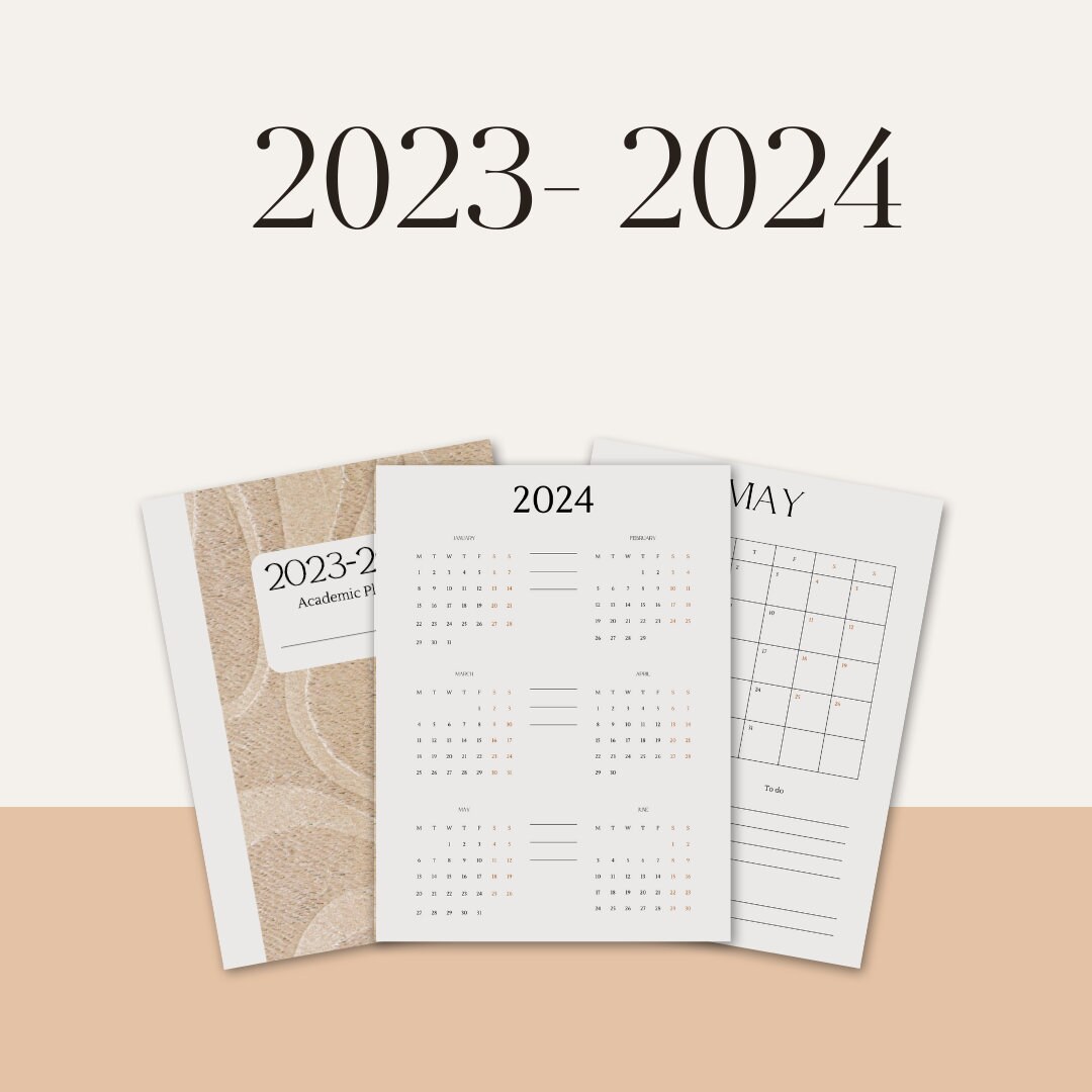 DIGITAL Download 2023-2024 ACADEMIC PLANNER for Student – Daily Monthly ...