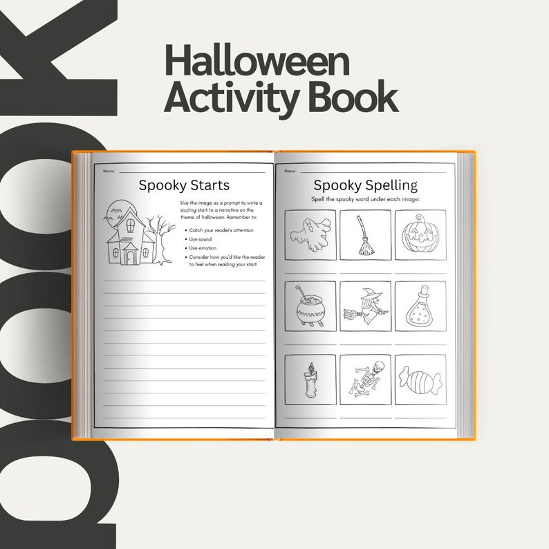 My Spooky Halloween Activity Book, Printable Halloween Activity Book ...