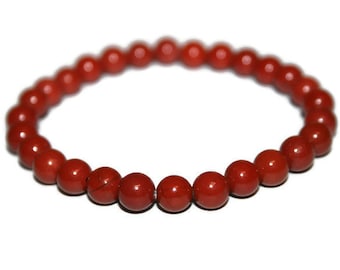 Red stone bracelet | Etsy