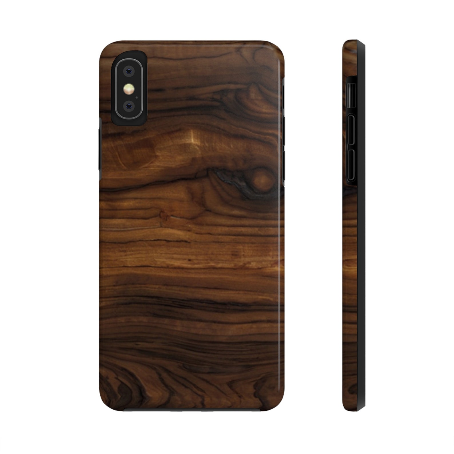 African Walnut Wood Grain Design,rustic iPhone 11,12,13,14,15 Tough ...