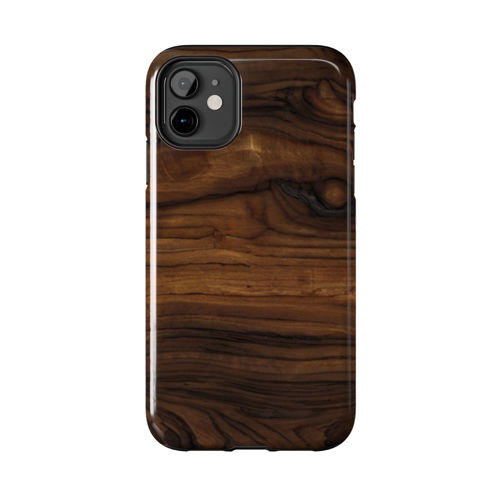 African Walnut Wood Grain Design,rustic iPhone 11,12,13,14,15 Tough ...