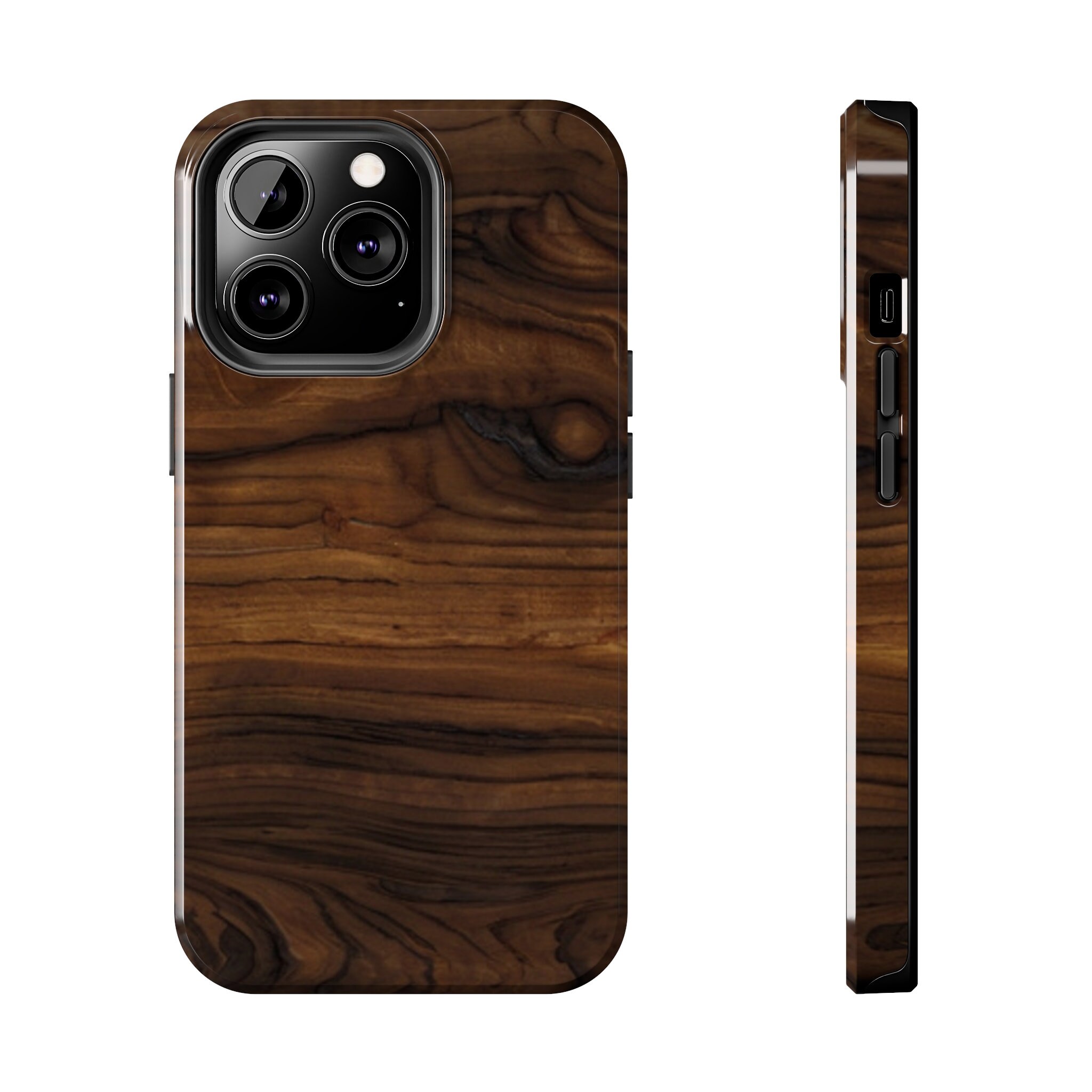 African Walnut Wood Grain Design,rustic iPhone 11,12,13,14,15 Tough ...