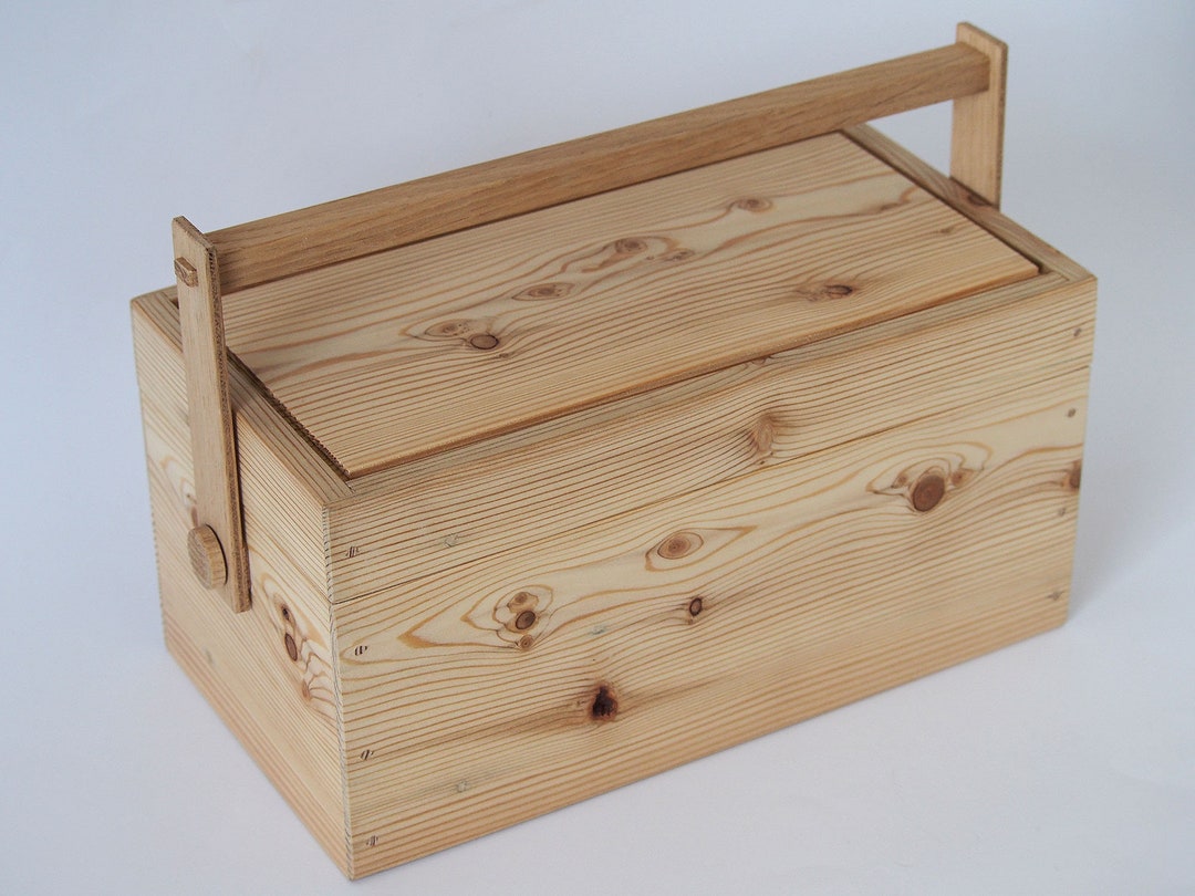 Wooden Box With Handle and Lid - Etsy