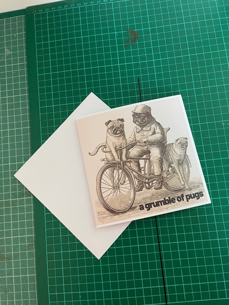 Pug Grumble Birthday Card Humour Joke Fun 150mm 180 Gsm With Envelope ...