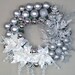 Christmas Silver Wreath - Holiday Wreath - Elegant Christmas Wreath ...