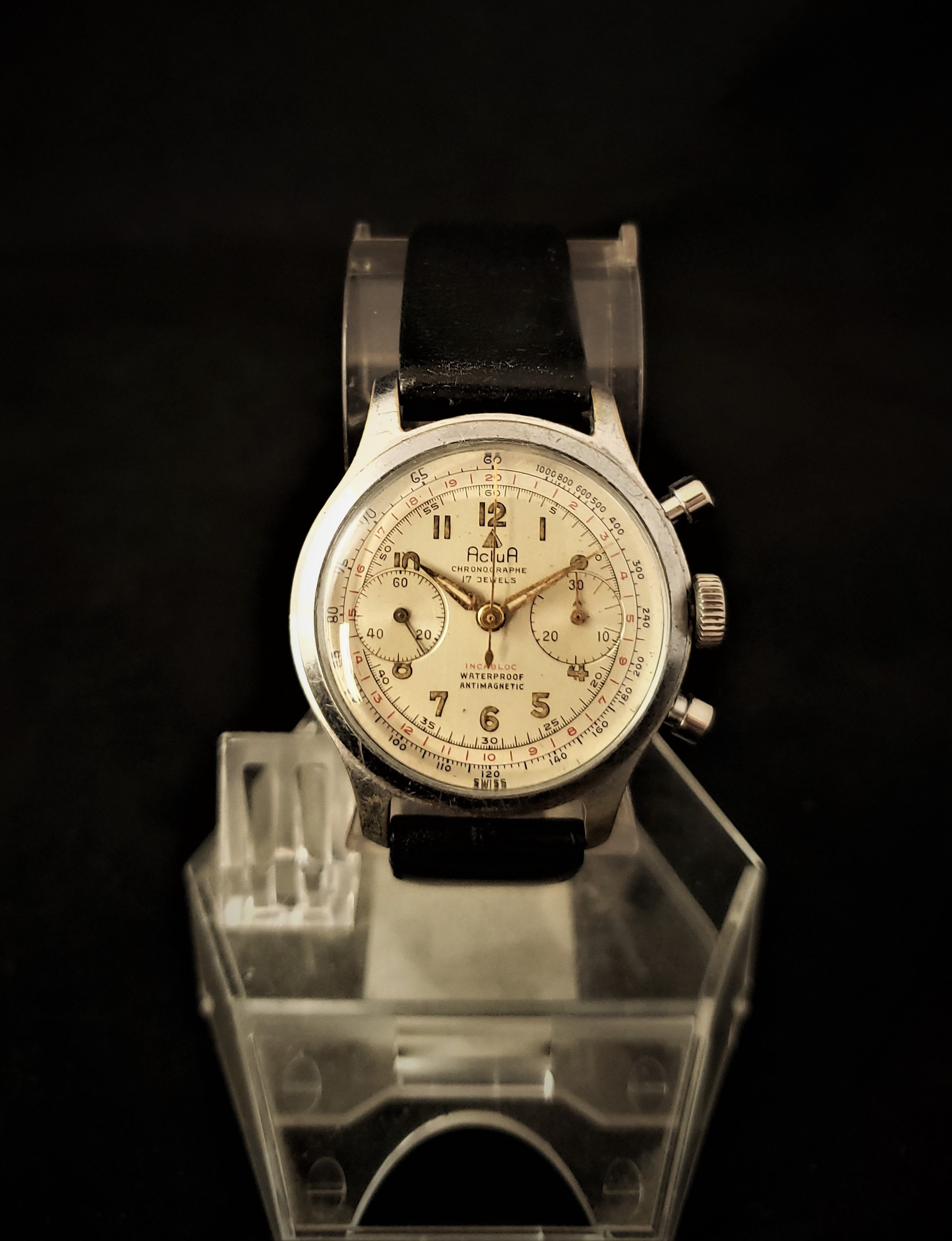 Actua Landeron 48 Swiss Chronograph - Etsy