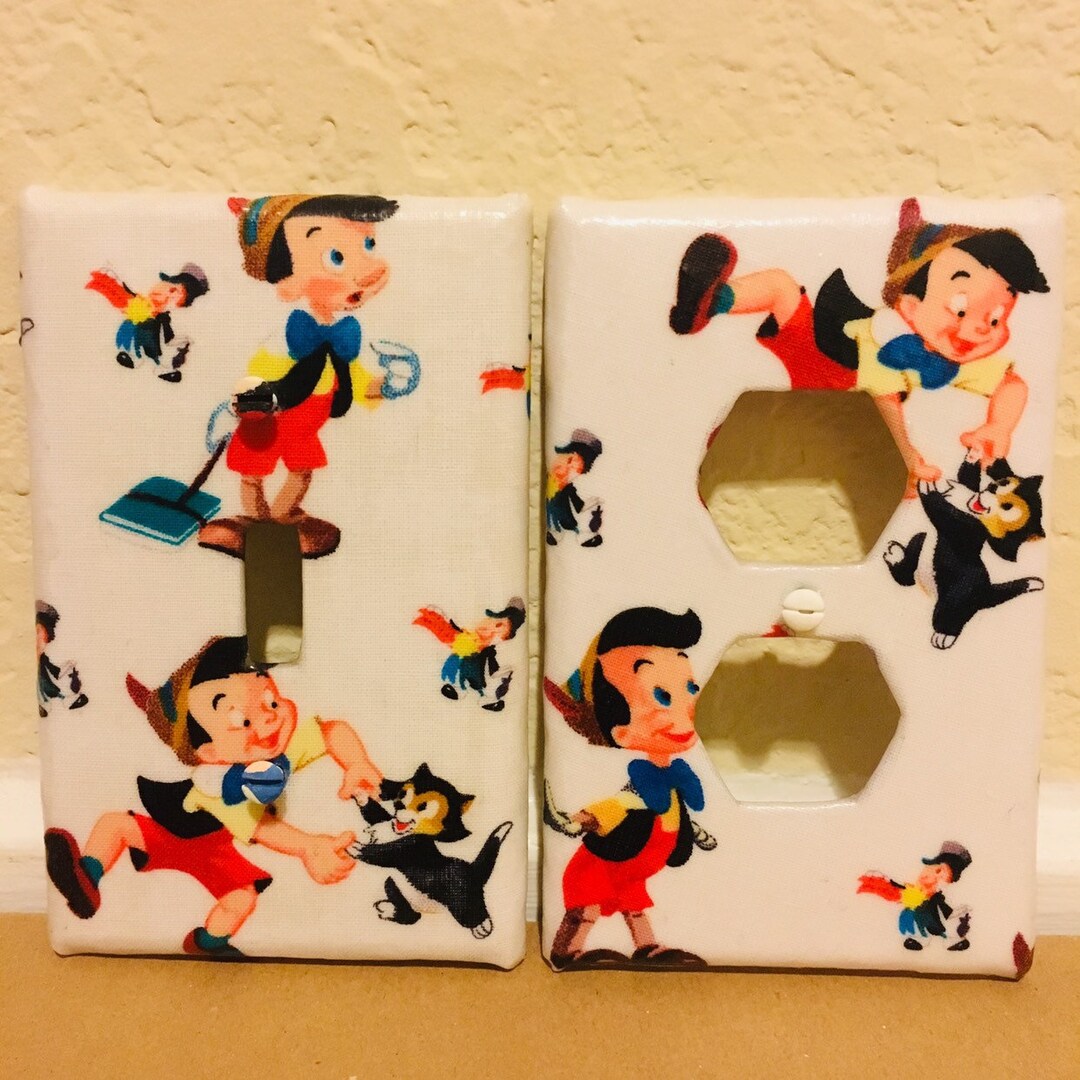 Disneys Pinocchio Handmade Switch Plates and Outlet Covers - Etsy