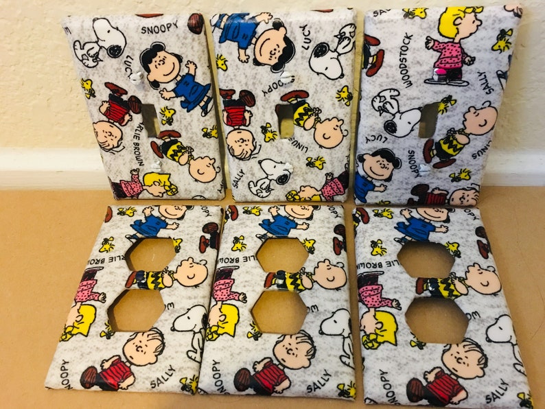 NEW Peanut Characters With Names Switch Plates and Outlet - Etsy