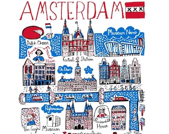 Massachusetts State Postcard by Julia Gash - Etsy