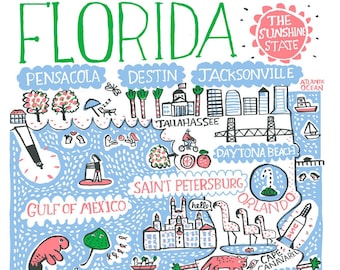 Los Angeles Art Print by Julia Gash | Etsy