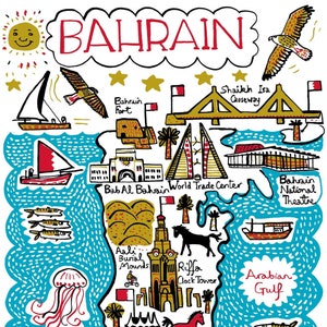 Bahrain Greeting Card by Julia Gash - Etsy