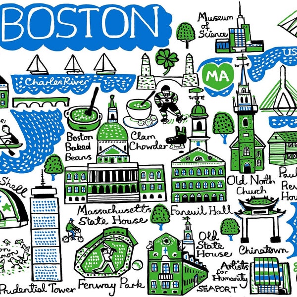 Boston Art - Etsy