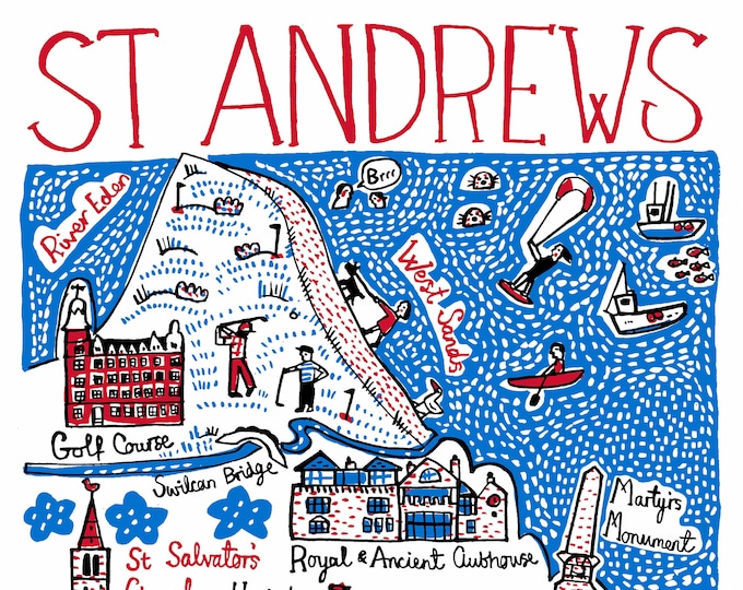 St Andrews Art Print by Julia Gash - Etsy