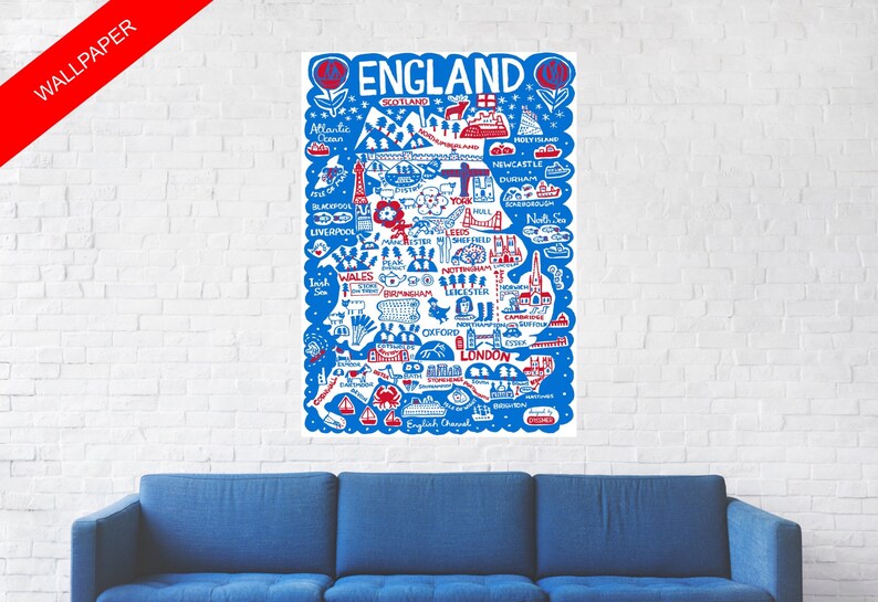 England Art Print by Dasher | Etsy