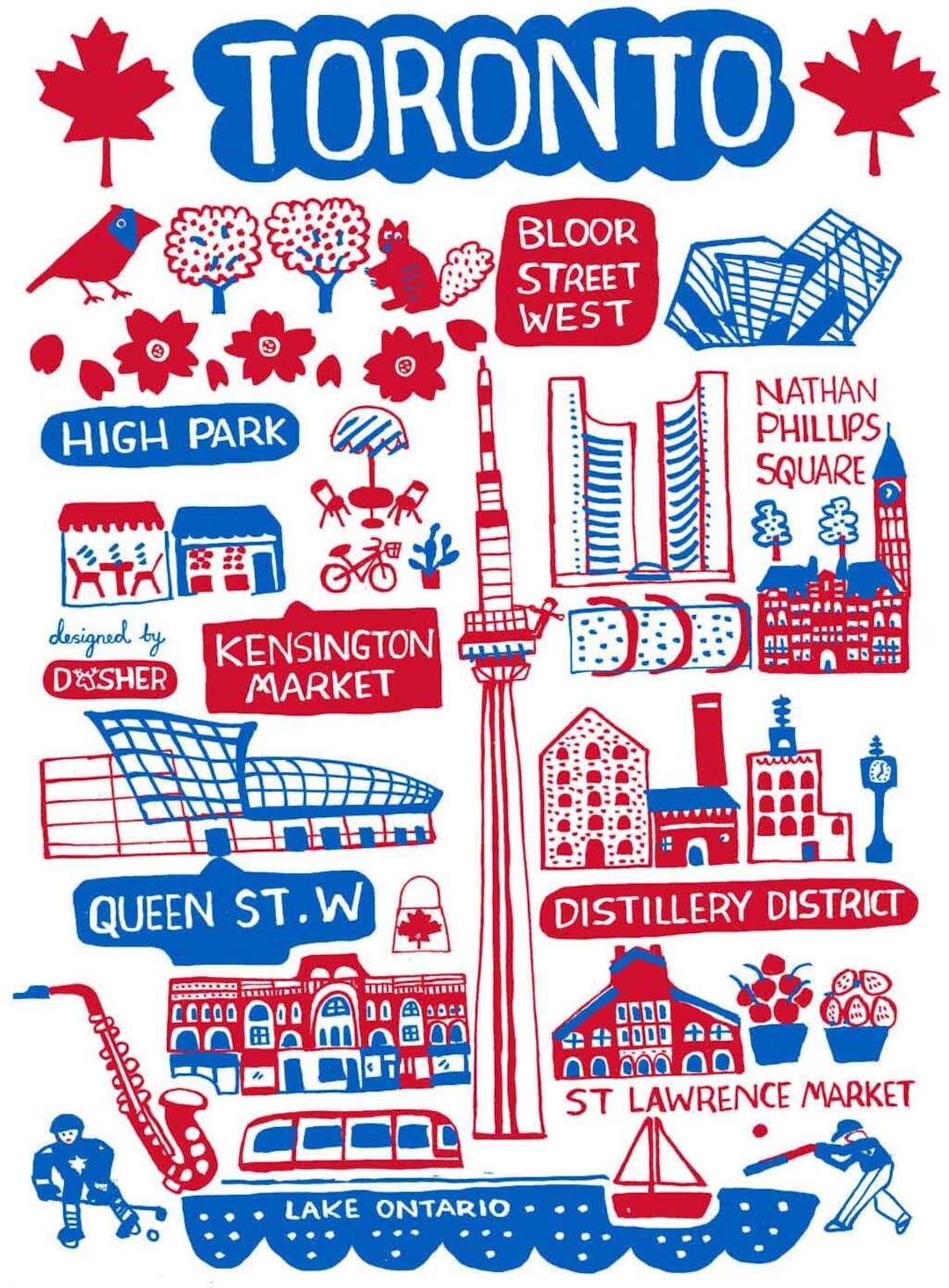 Toronto Greeting Card by Dasher - Etsy