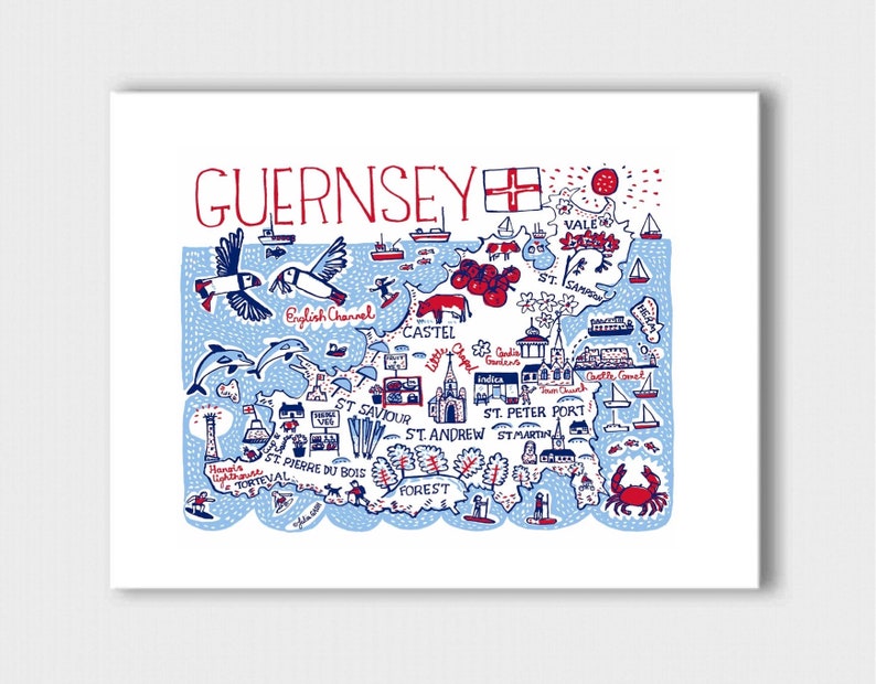 Guernsey Art Print by Julia Gash - Etsy