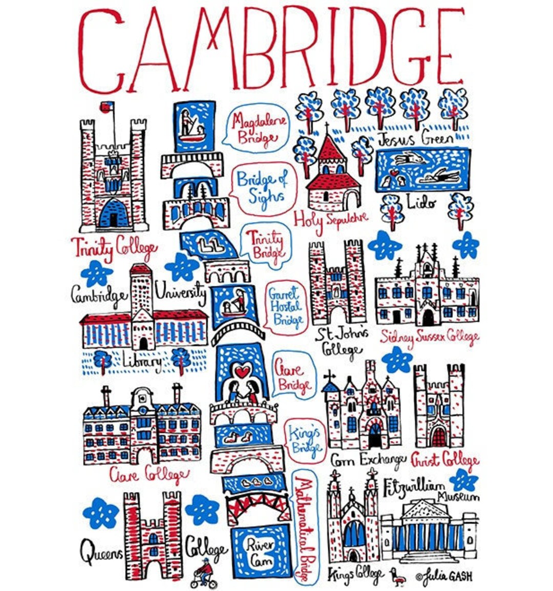 Cambridge Art Print by Julia Gash - Etsy