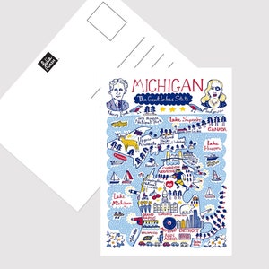 Michigan Postcard by Julia Gash - Etsy