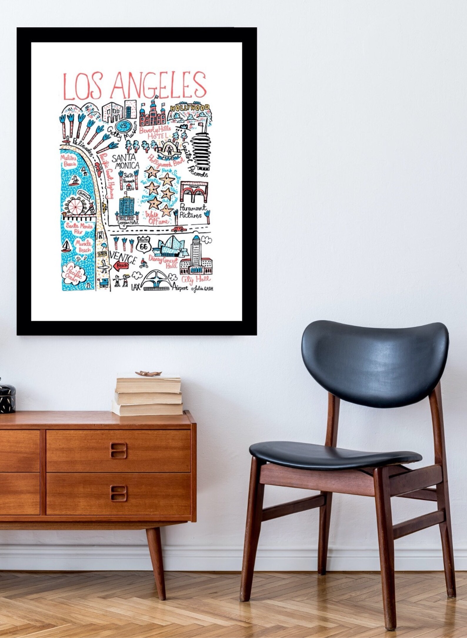Los Angeles Art Print by Julia Gash - Etsy UK