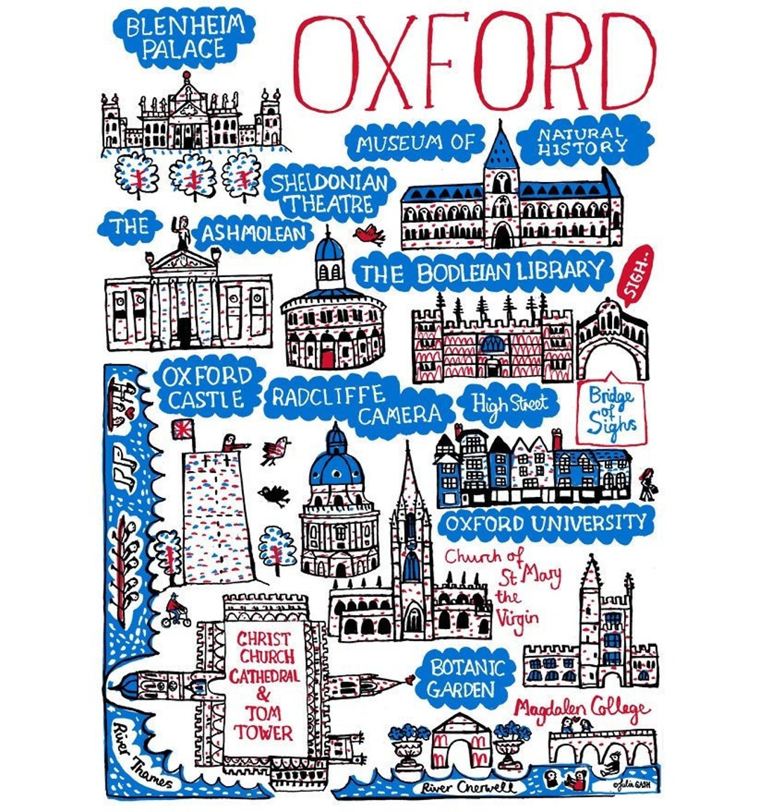 Oxford Art Print by Julia Gash - Etsy