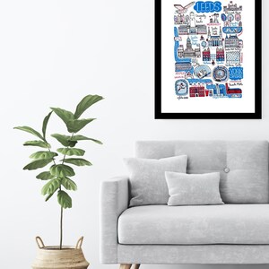 Leeds Art Print by Julia Gash - Etsy UK