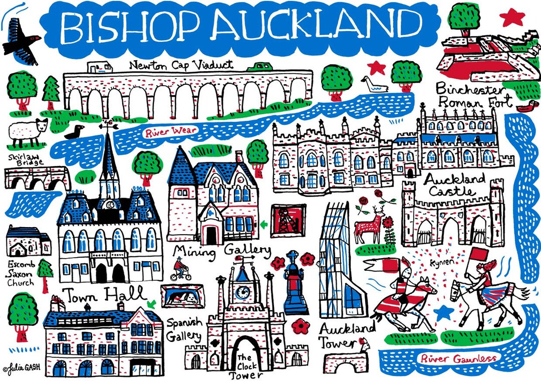 Bishop Auckland Greeting Card by Julia Gash - Etsy