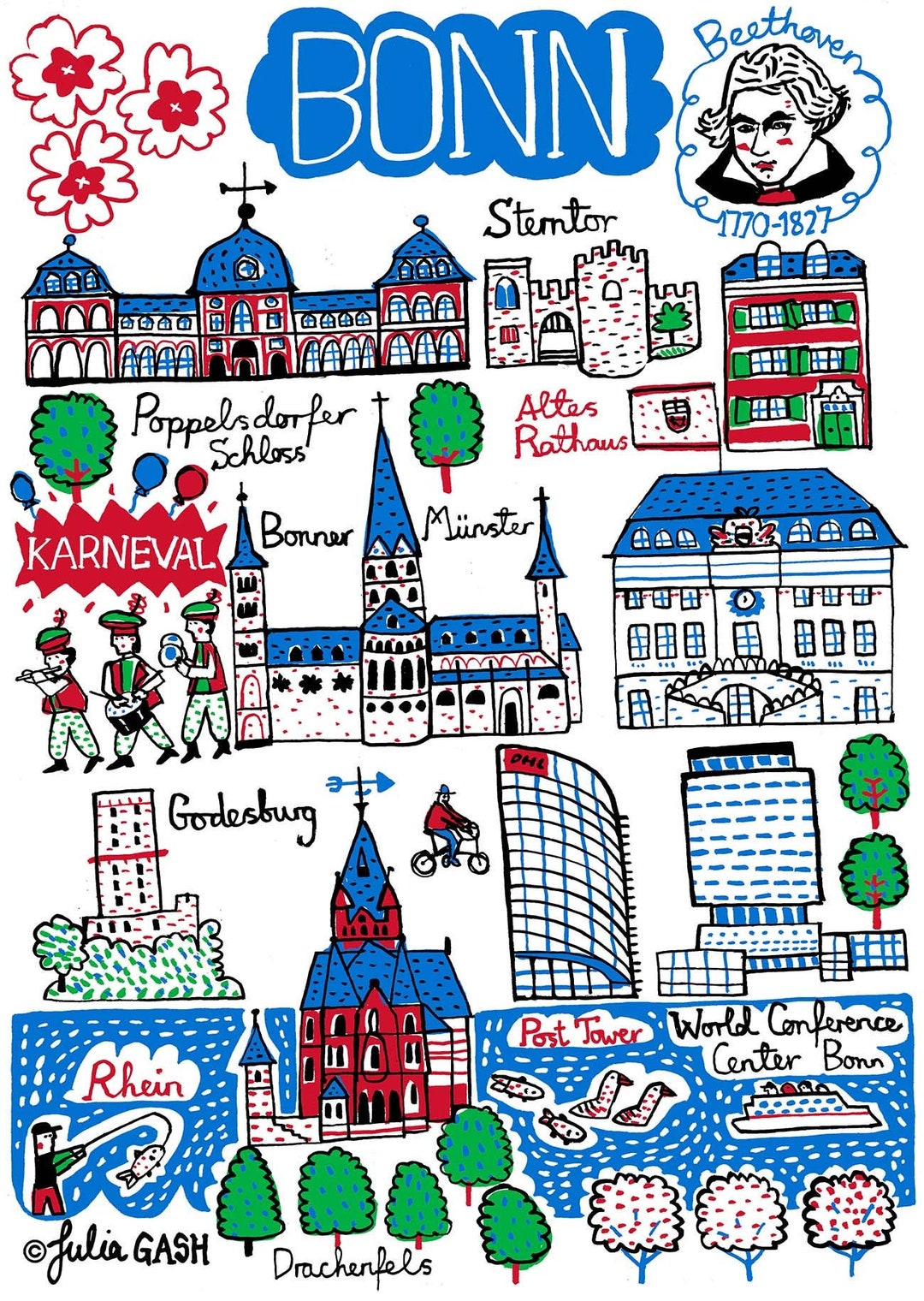 Bonn Art Print by Julia Gash - Etsy