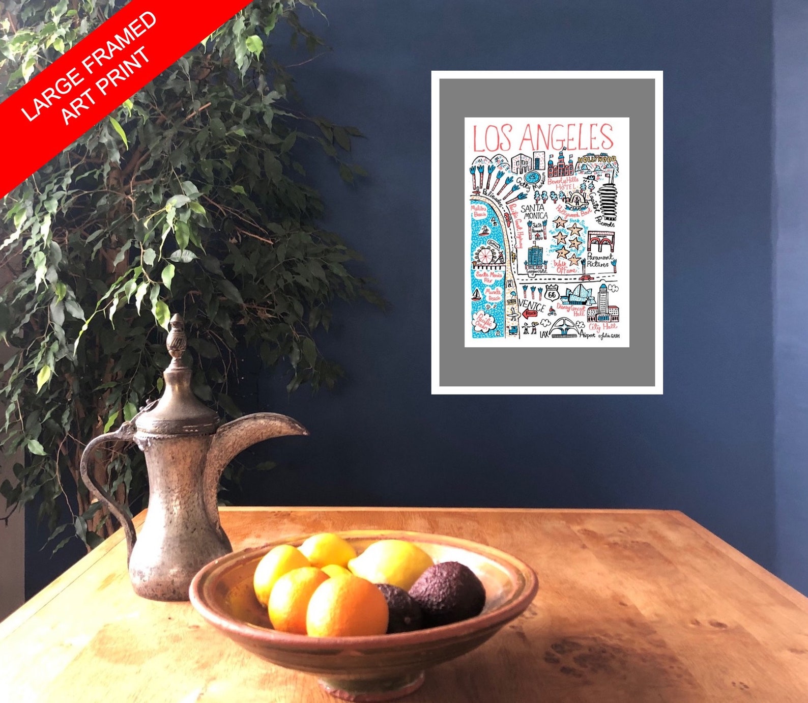 Los Angeles Art Print by Julia Gash | Etsy