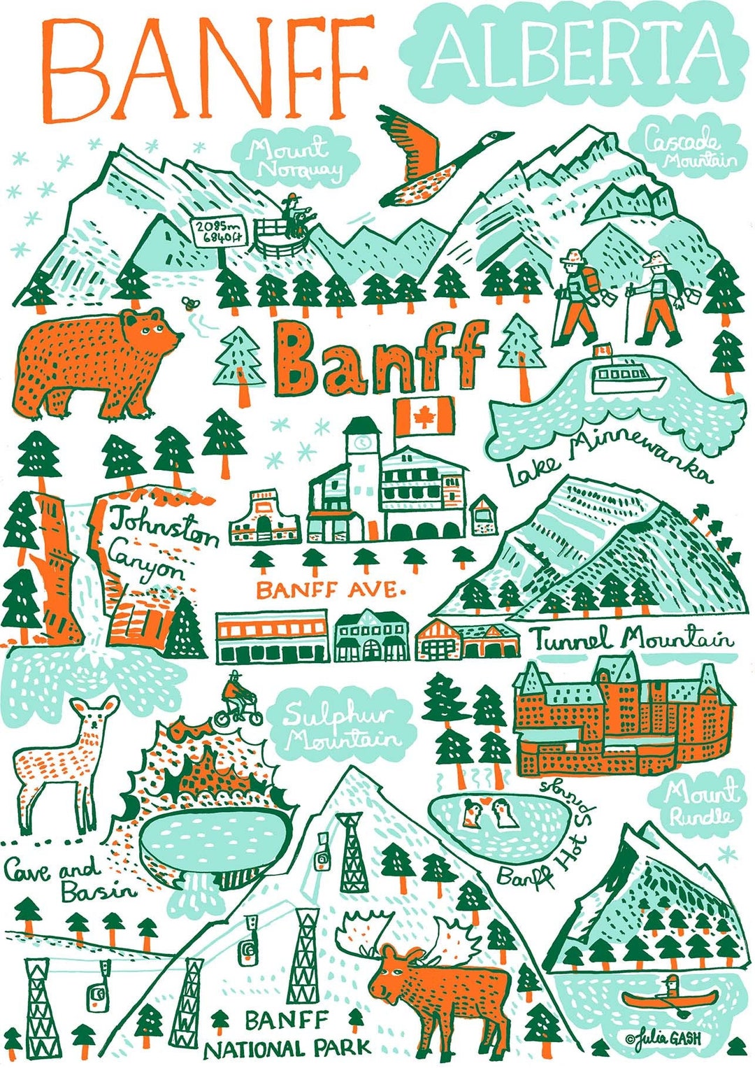 Banff Art Print by Julia Gash - Etsy