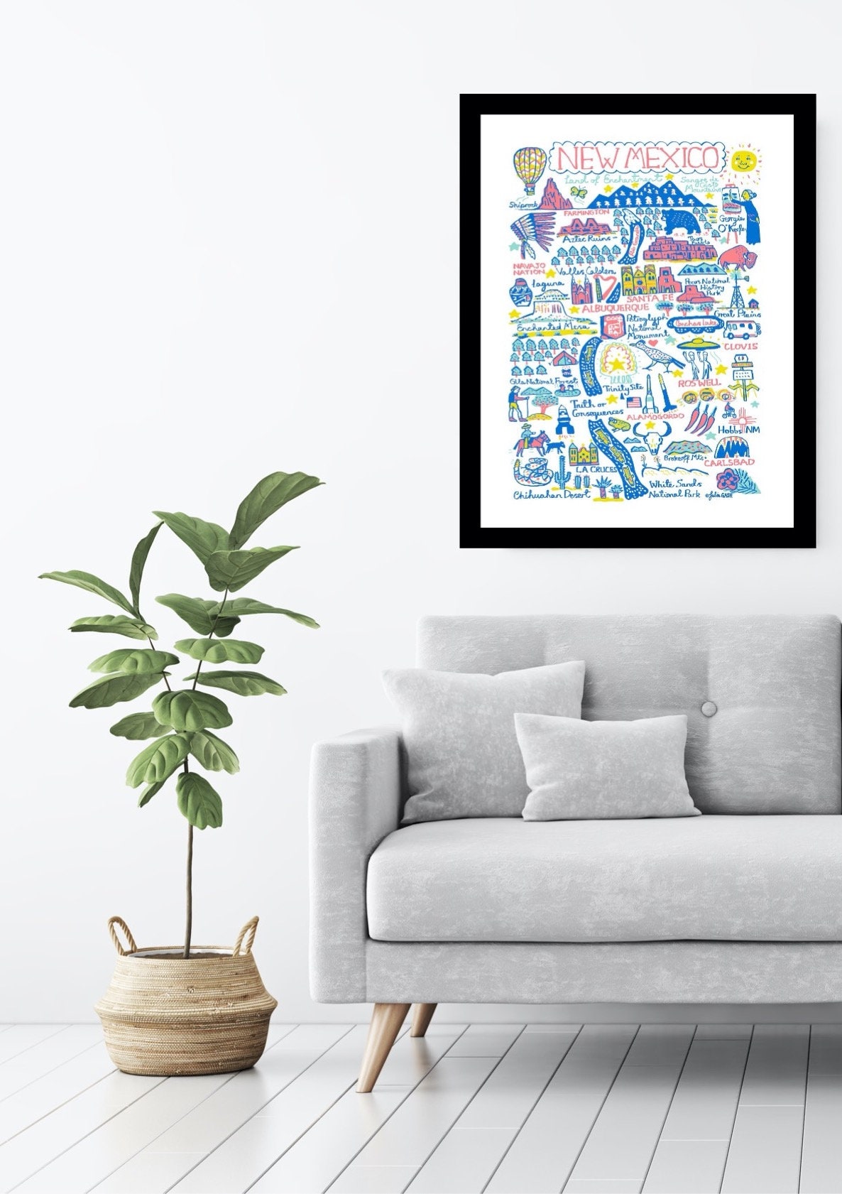 New Mexico Art Print by Julia Gash - Etsy