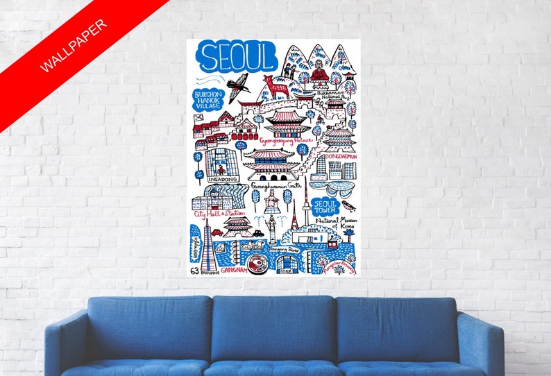 Seoul Art Print by Julia Gash | Etsy