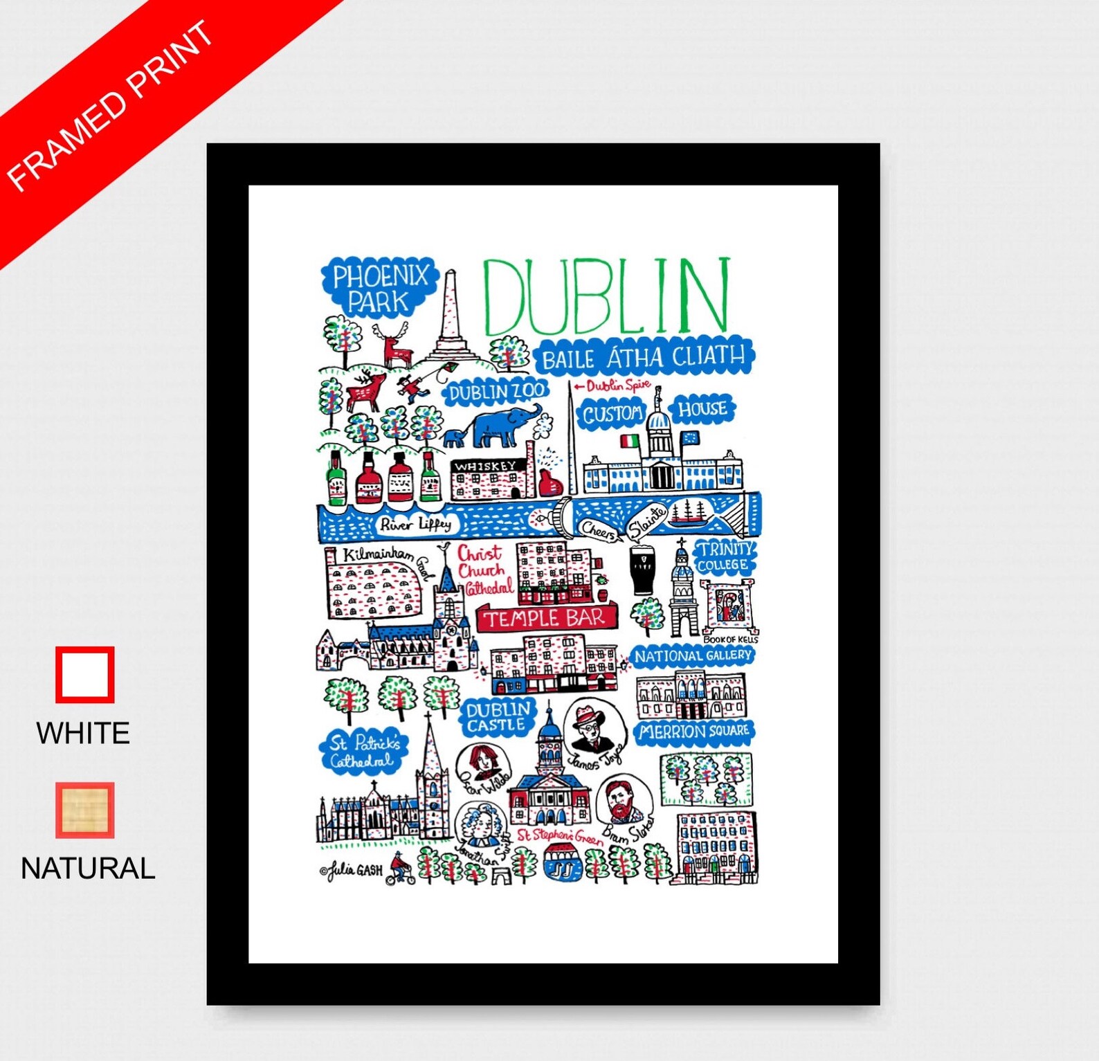 Dublin Art Print by Julia Gash | Etsy UK