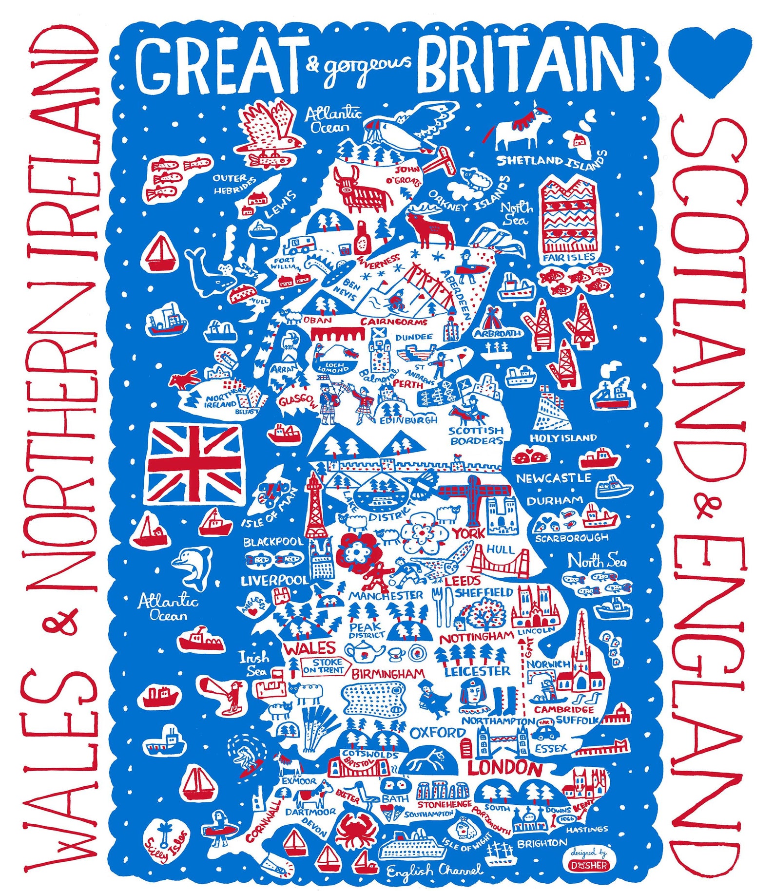 Great Britain Art Print by Dasher | Etsy
