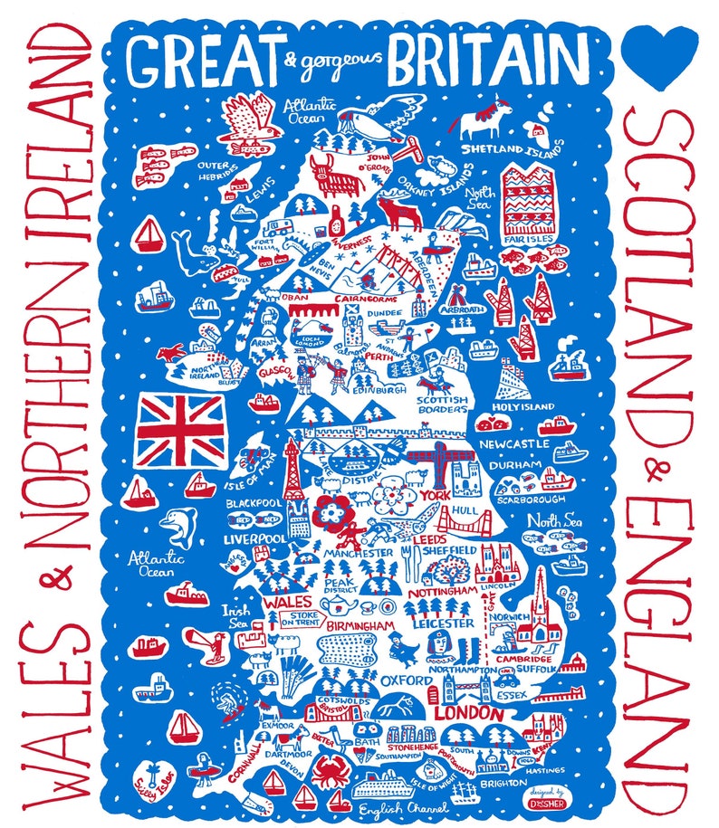 Great Britain Art Print by Dasher | Etsy