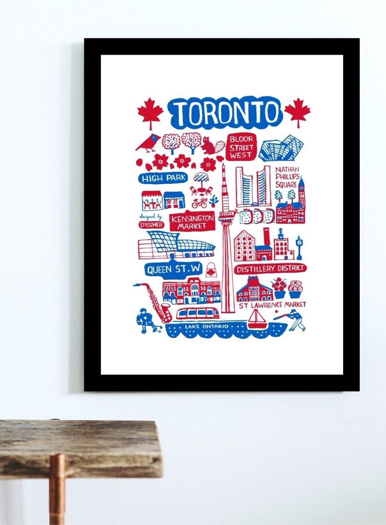 Toronto Art Print by Dasher - Etsy