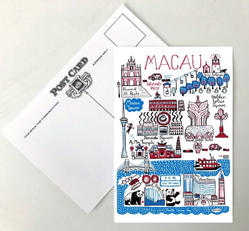 Macau Postcard by Julia Gash - Etsy
