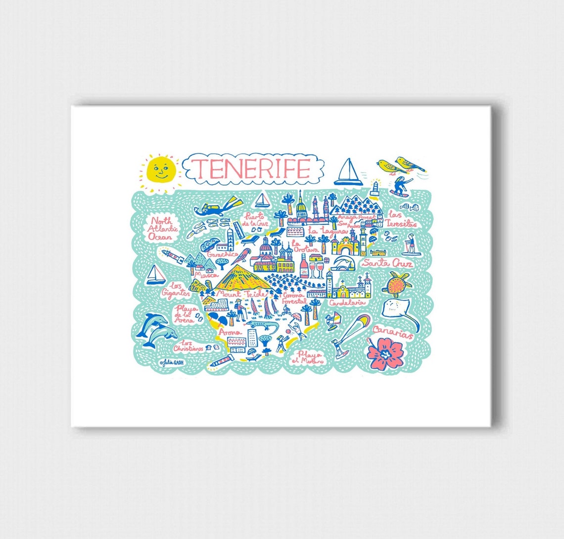 Tenerife Art Print by Julia Gash - Etsy