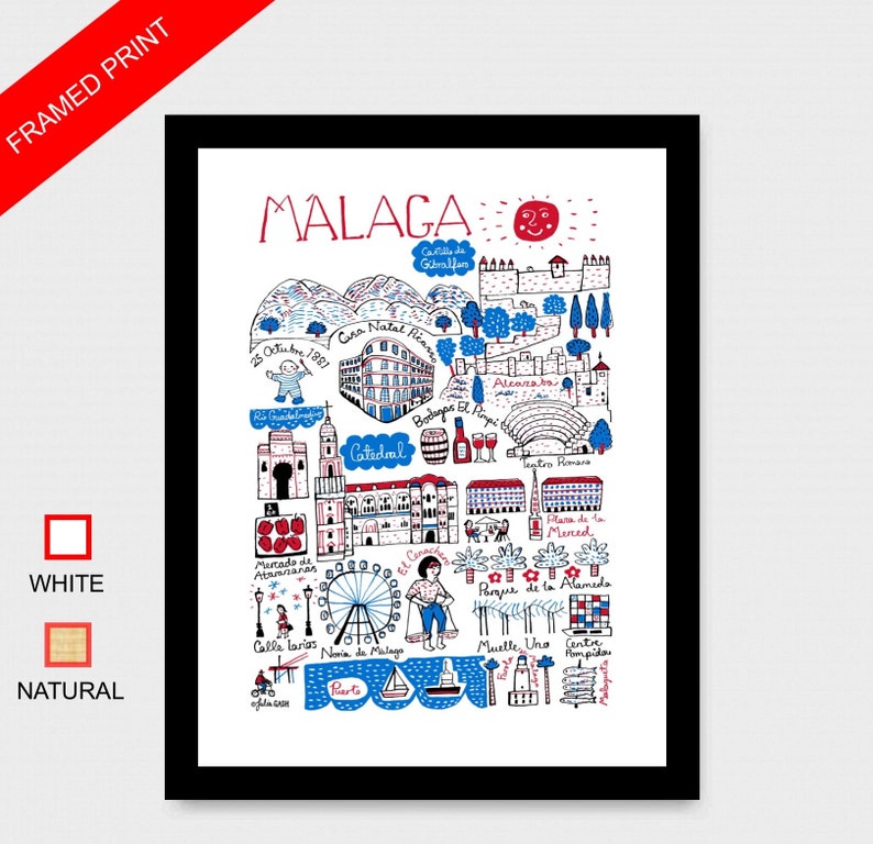 Malaga Art Print by Julia Gash | Etsy