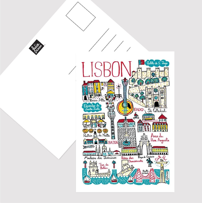 Lisbon Postcard by Julia Gash - Etsy UK