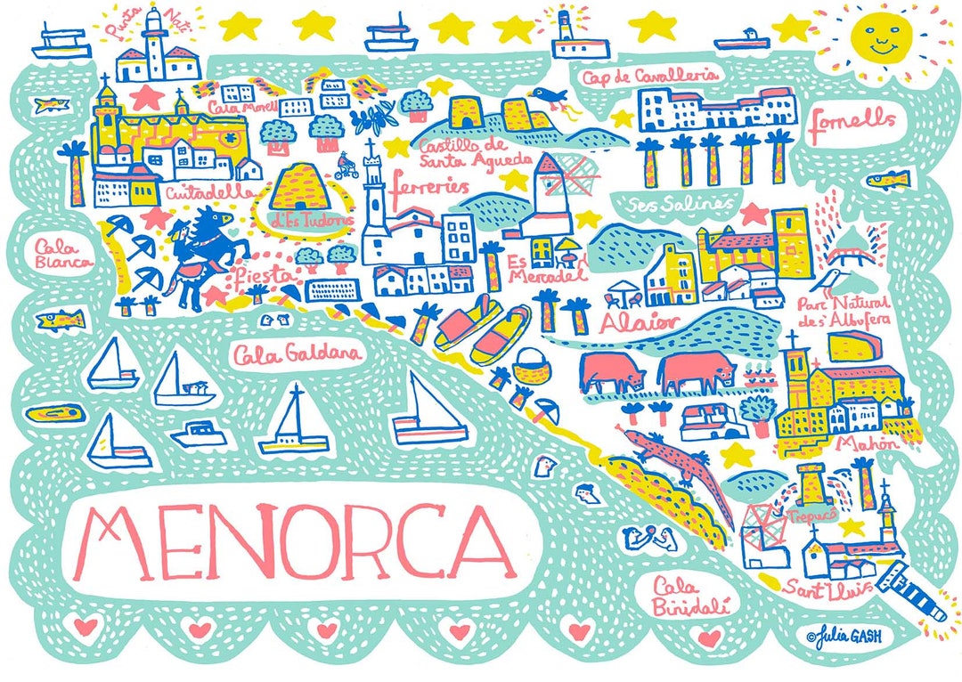 Menorca Greeting Card by Julia Gash - Etsy