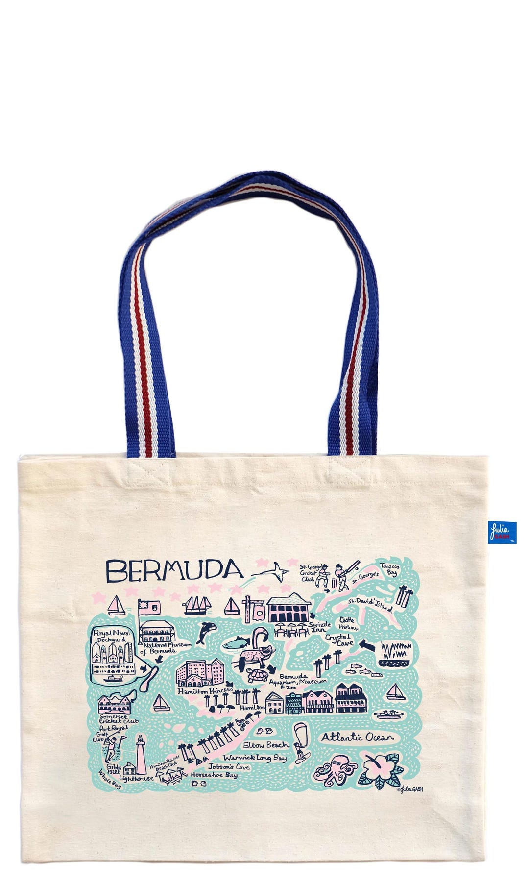 Bermuda Natural Canvas Tote Bag by Julia Gash - Etsy