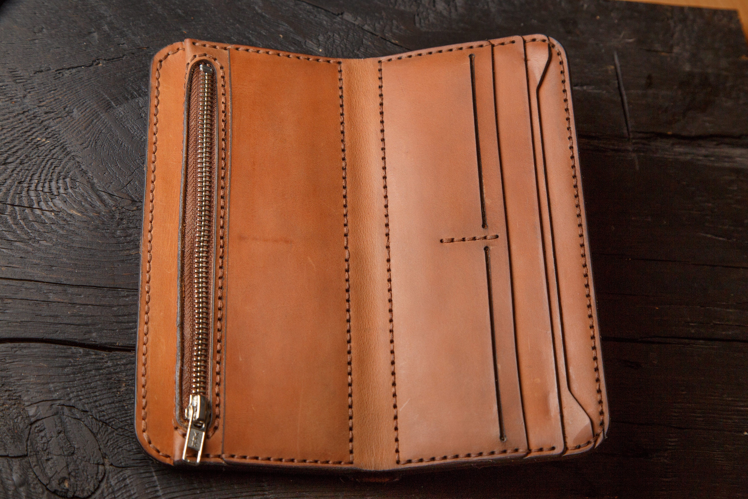 Handmade Leather Wallet Men's Leather Longer Wallet | Etsy