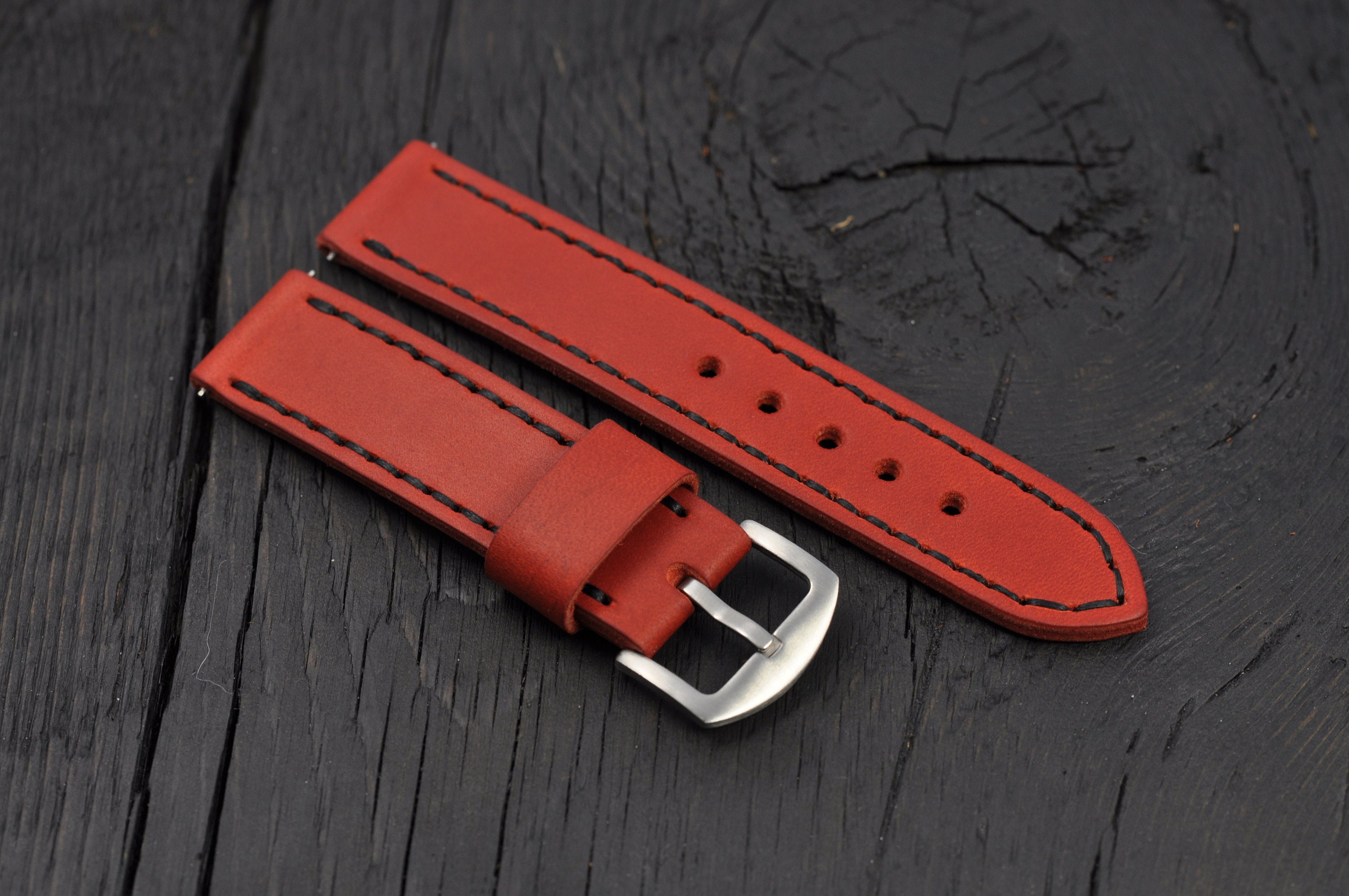 Handmade Leather Men's Watch Strap 16mm 18mm 20mm 22mm | Etsy